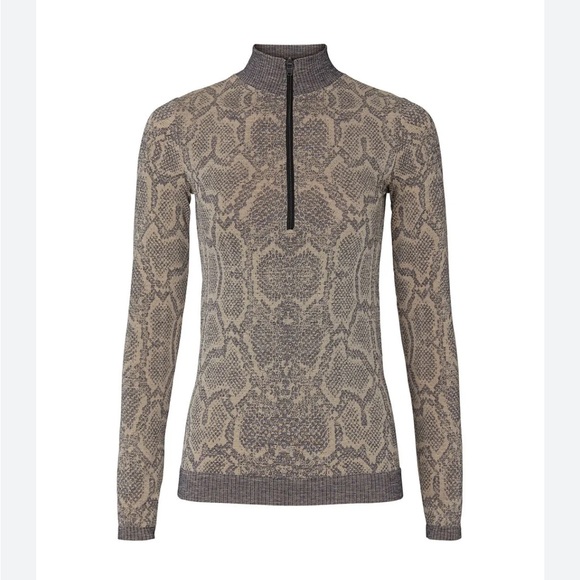 Varley | Jackets & Coats | Varley Laurel Half Zip Snakeskin Print ...